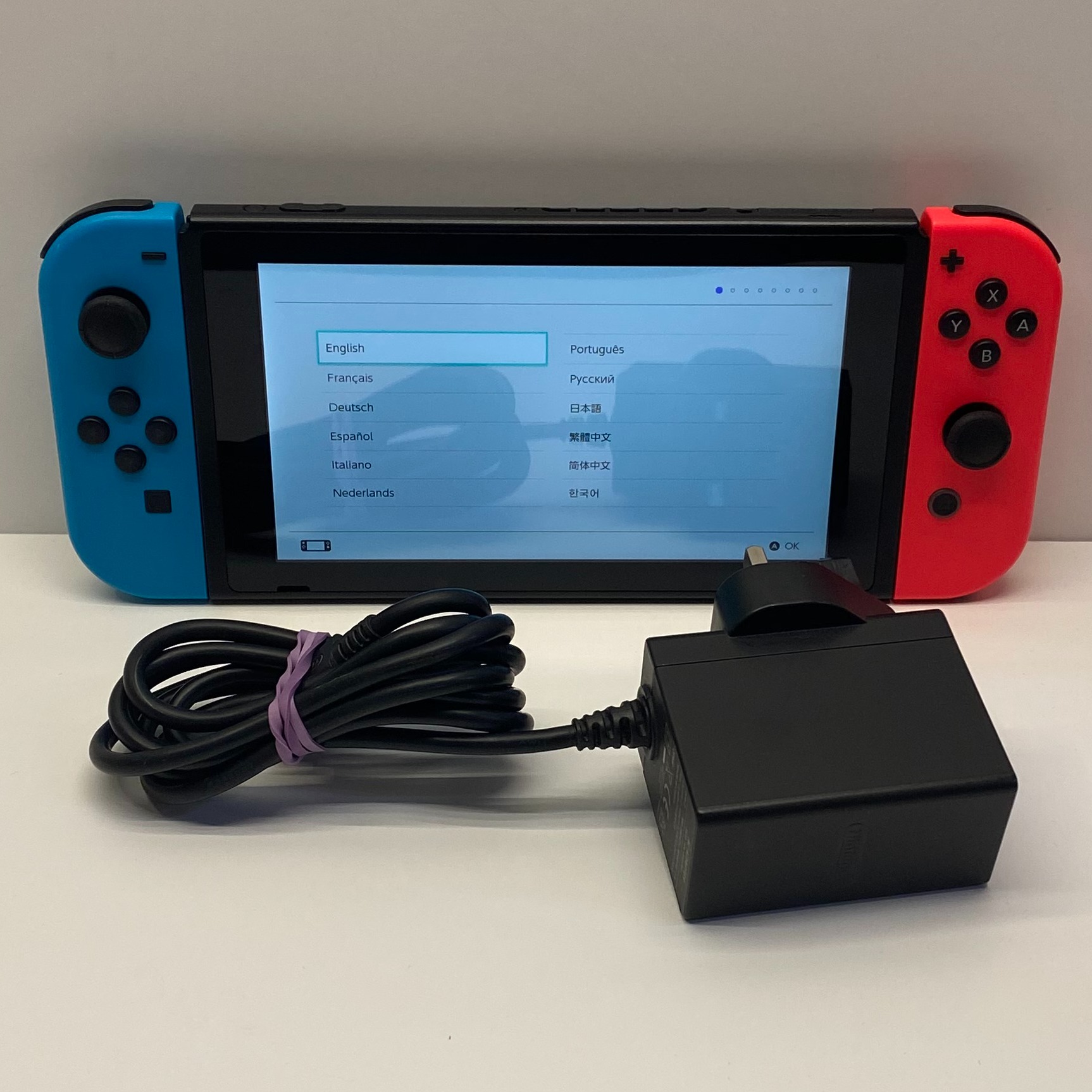 Pre-owned Nintendo Switch Console Only with Neon Red/ Blue Joy Cons ...